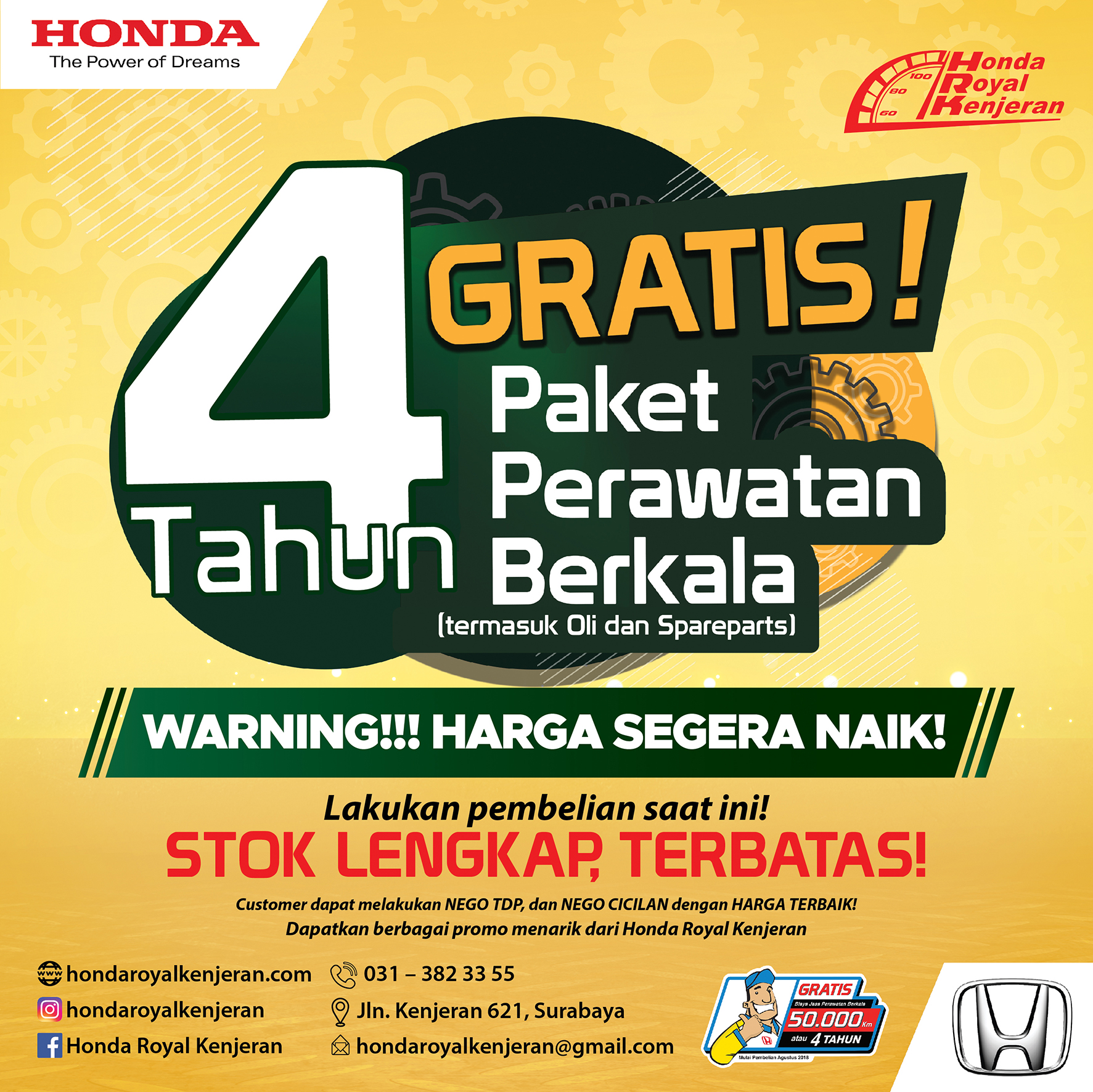 GRATIS Paket Service Untuk Anda yang Beli Mobil Honda di Akhir Tahun ...